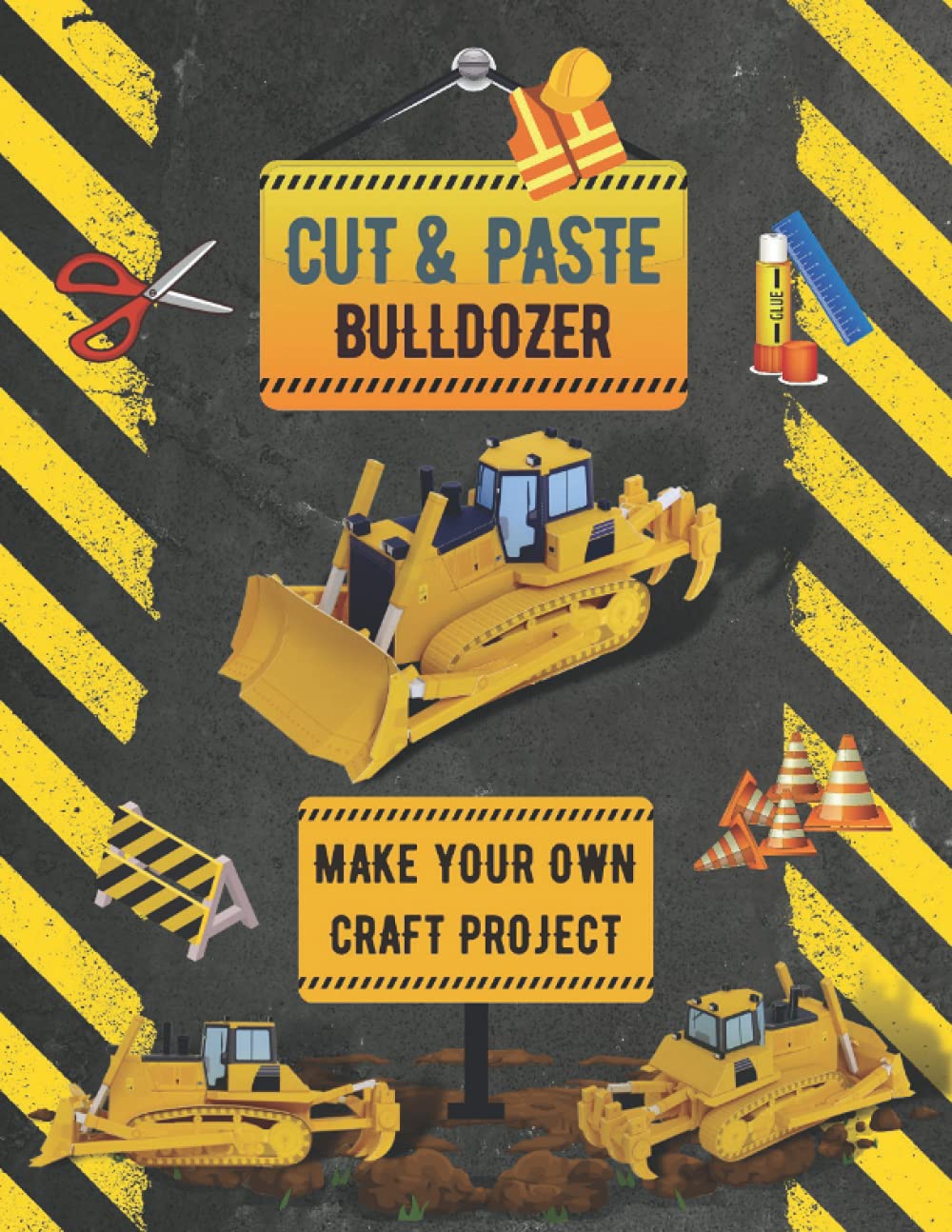 Buy Cut and Paste Bulldozer Craft Project: Cut and Assemble a Paper ...