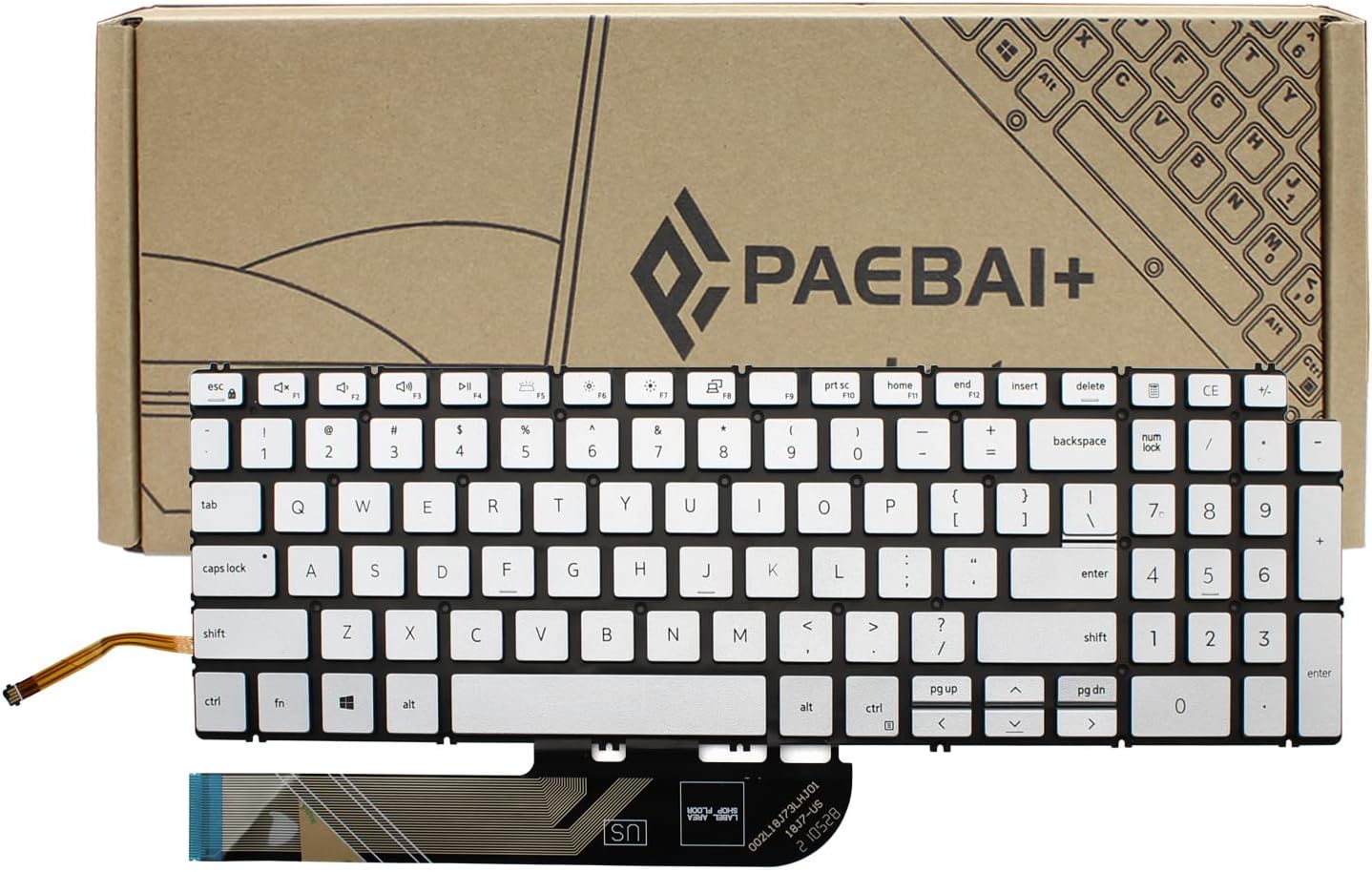 Amazon.com: PAEBAI+ Replacement Laptop Keyboard Backlight for Dell ...