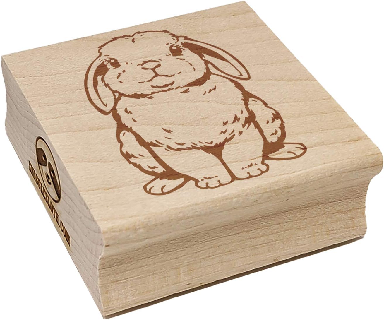 Amazon.com: Lop Eared Bunny Rabbit Square Rubber Stamp for Stamping ...