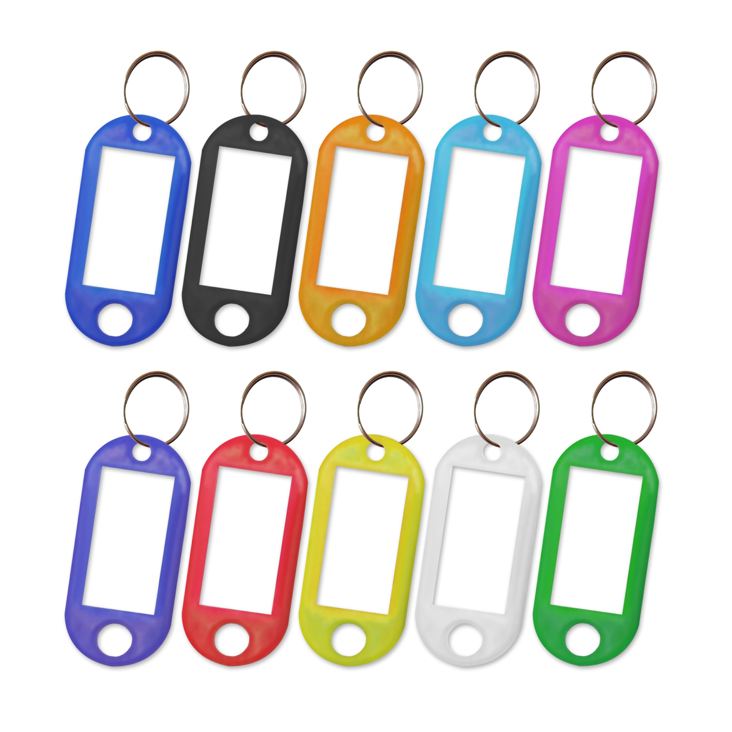 TELITE 10 Pcs Key Tags with Labels, 10 Colors Key Fobs with Split Rings ...