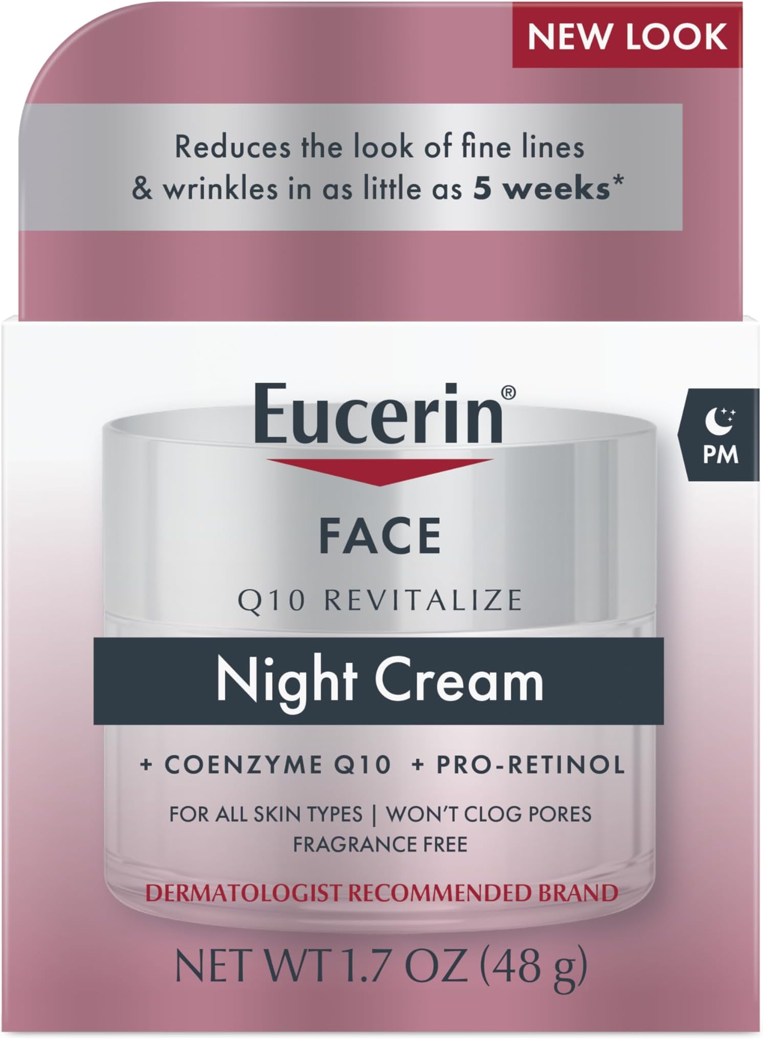 Amazon.com: Eucerin Q10 Anti-Wrinkle Night Cream + Pro-Retinol, Facial ...