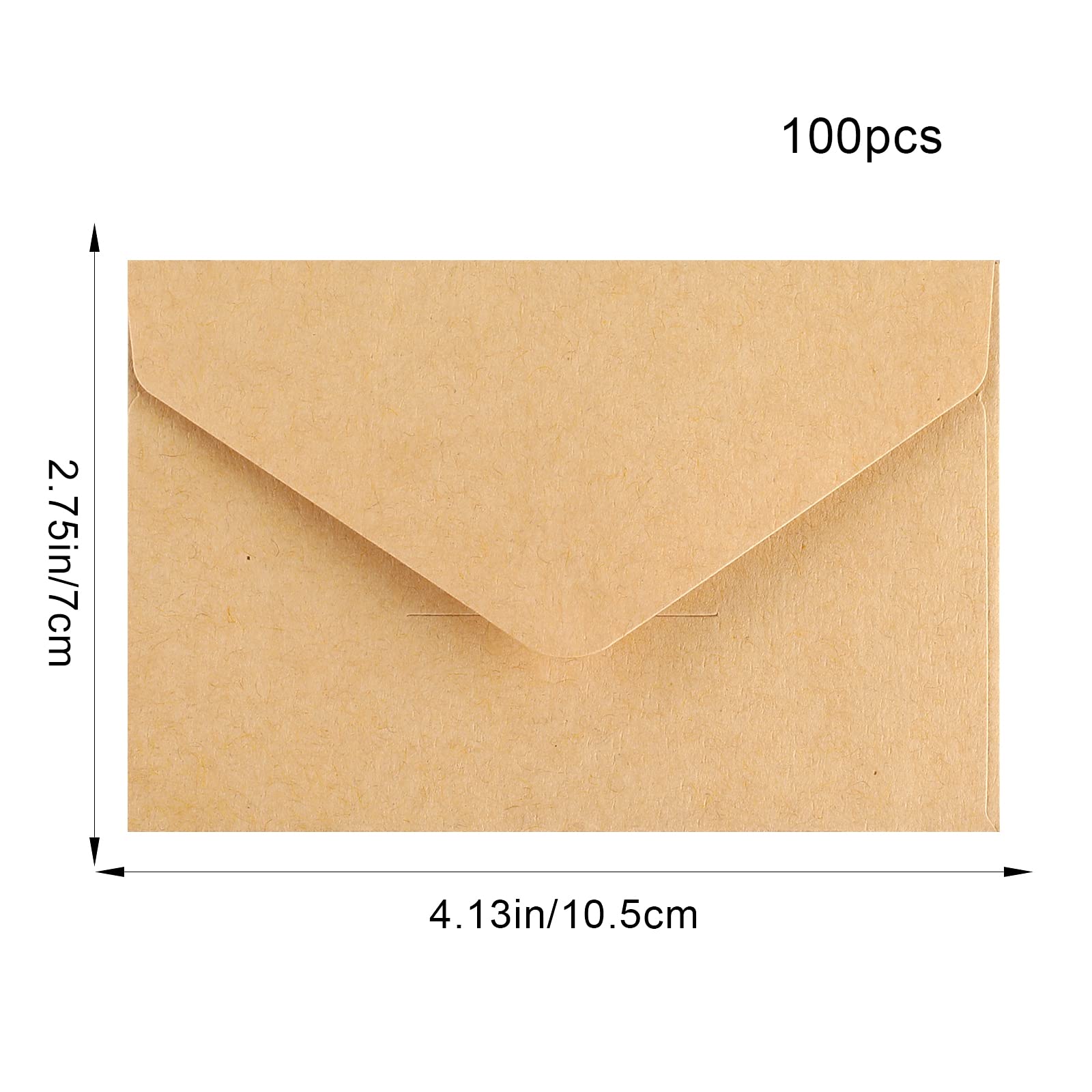 Gift Card Envelopes 100 pc Brown, 4″X2.75″ Mini Envelopes, Kraft Small ...