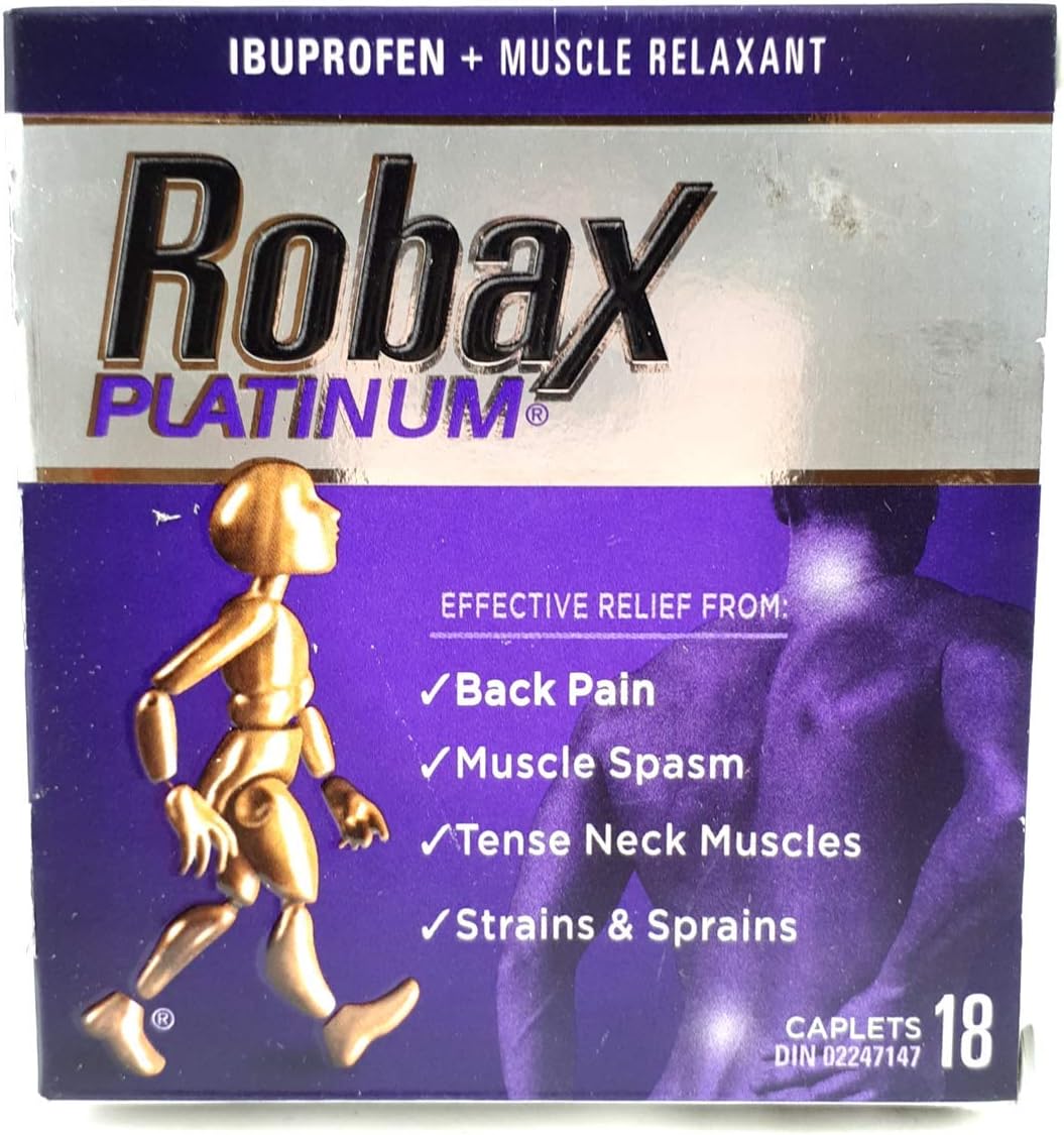 Robax PLATINUM Ibuprofen/Methocarbamol 18 Caplets : Buy Online at Best ...