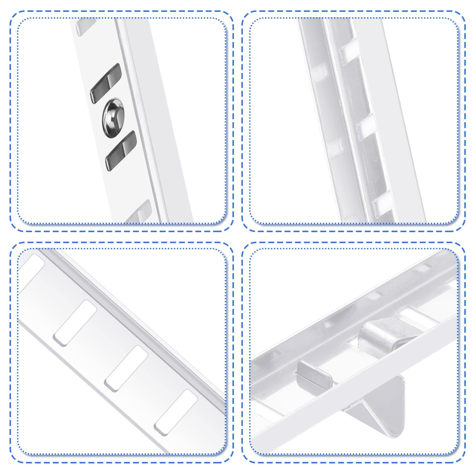 Snapklik.com : Yaocom 6 Pcs 36 Inch Shelf Pilaster Metal Mortise Mount ...