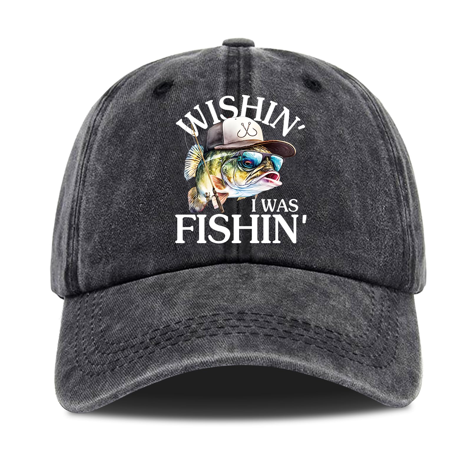 Wishing I was Fishing,Funny Baseball Cap,Fishing Baseball Cap,Gifts for ...