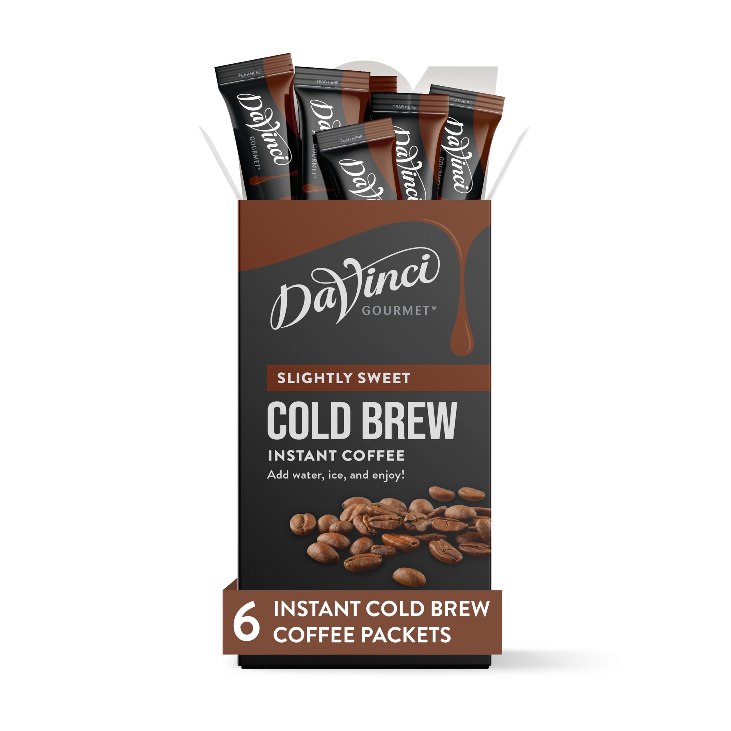 Amazon.com: DaVinci Gourmet Slightly Sweet Cold Brew Stick Pack ...