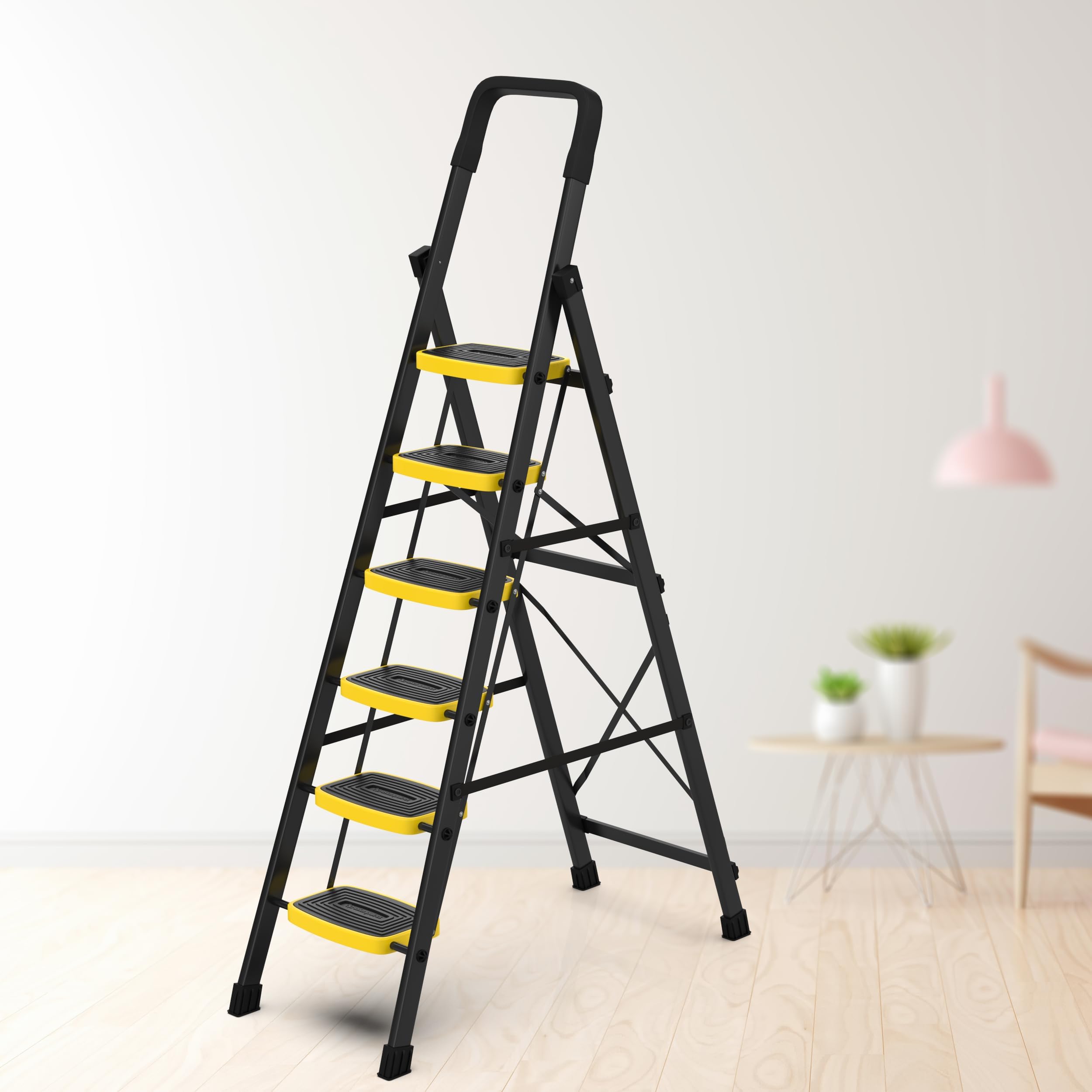 LADDERMAN Fiber 6 Step Platform FRP Self Supported Folding Type ...