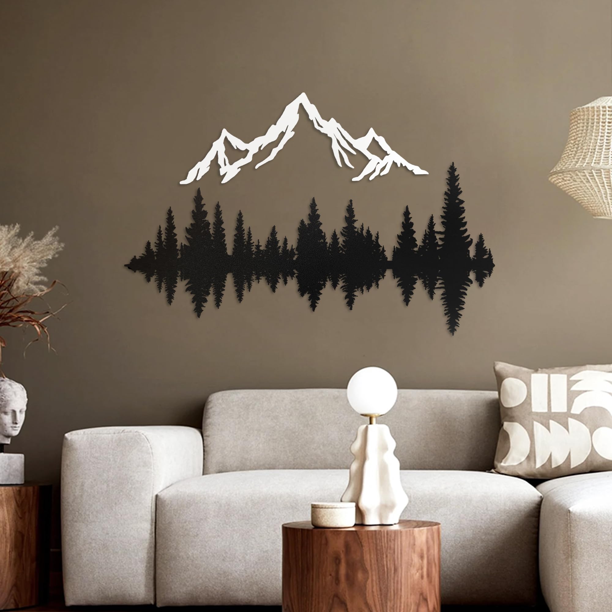 Amazon.com: Metal Mountain Wall Art 24" x 20", Mountain Wall Decor ...
