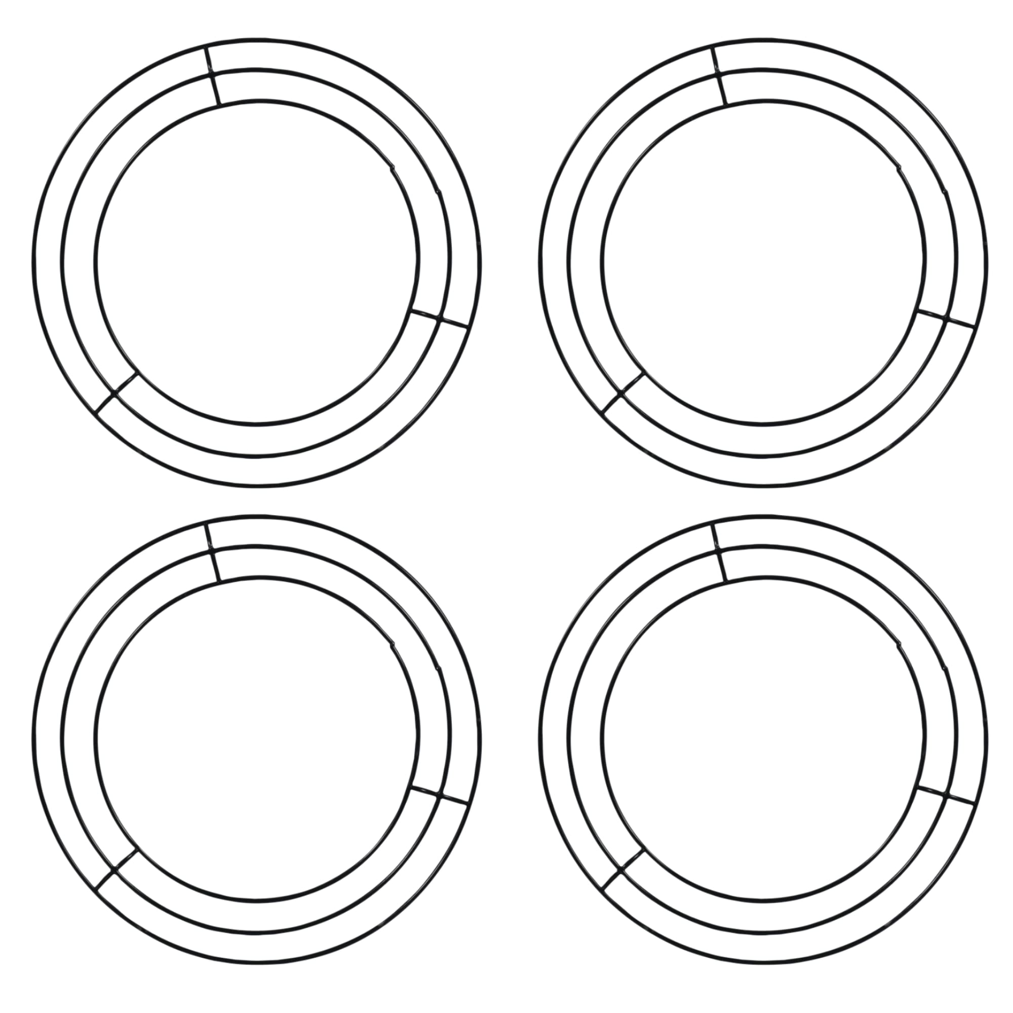 Snapklik.com : 2 Pack Floral Wire Wreath Frame - Arts, Crafts, Home ...