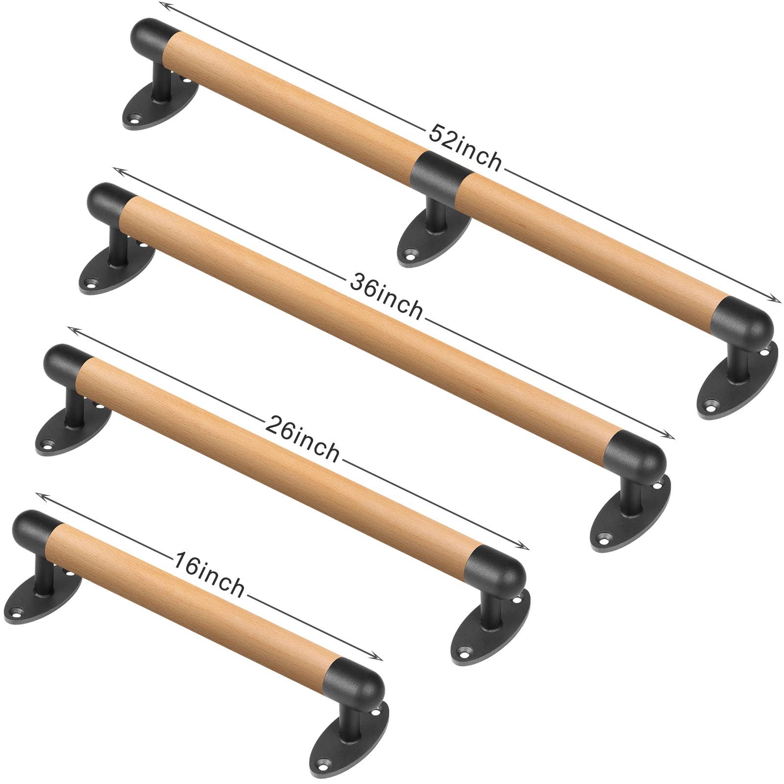 Snapklik.com : SELEWARE 52 Inch Wood Handrail Indoor Stairs Handrail ...