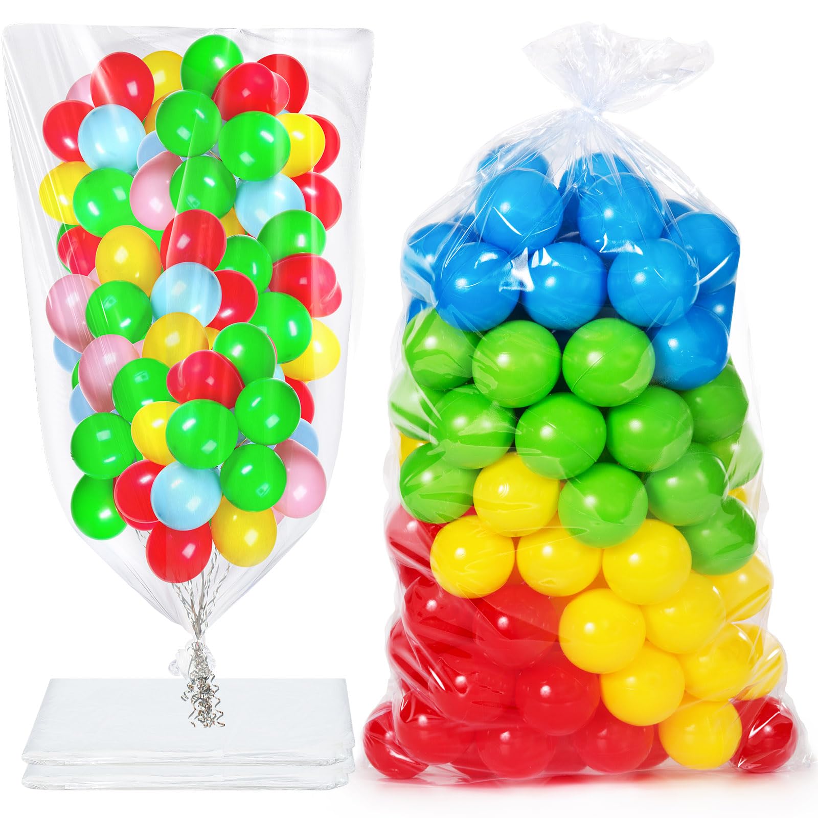 Amazon.com: Gueevin Large Balloon Bags for Transport Reusable Clear ...