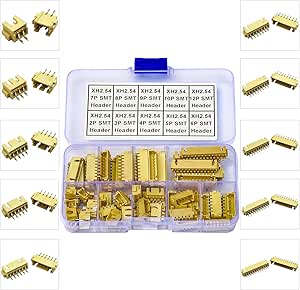 Kidisoii JST XH2.5 SMT Header Jst 2.54mm Pitch IC Socket Plugs Adapter JST Connector Kit 69Pcs ...