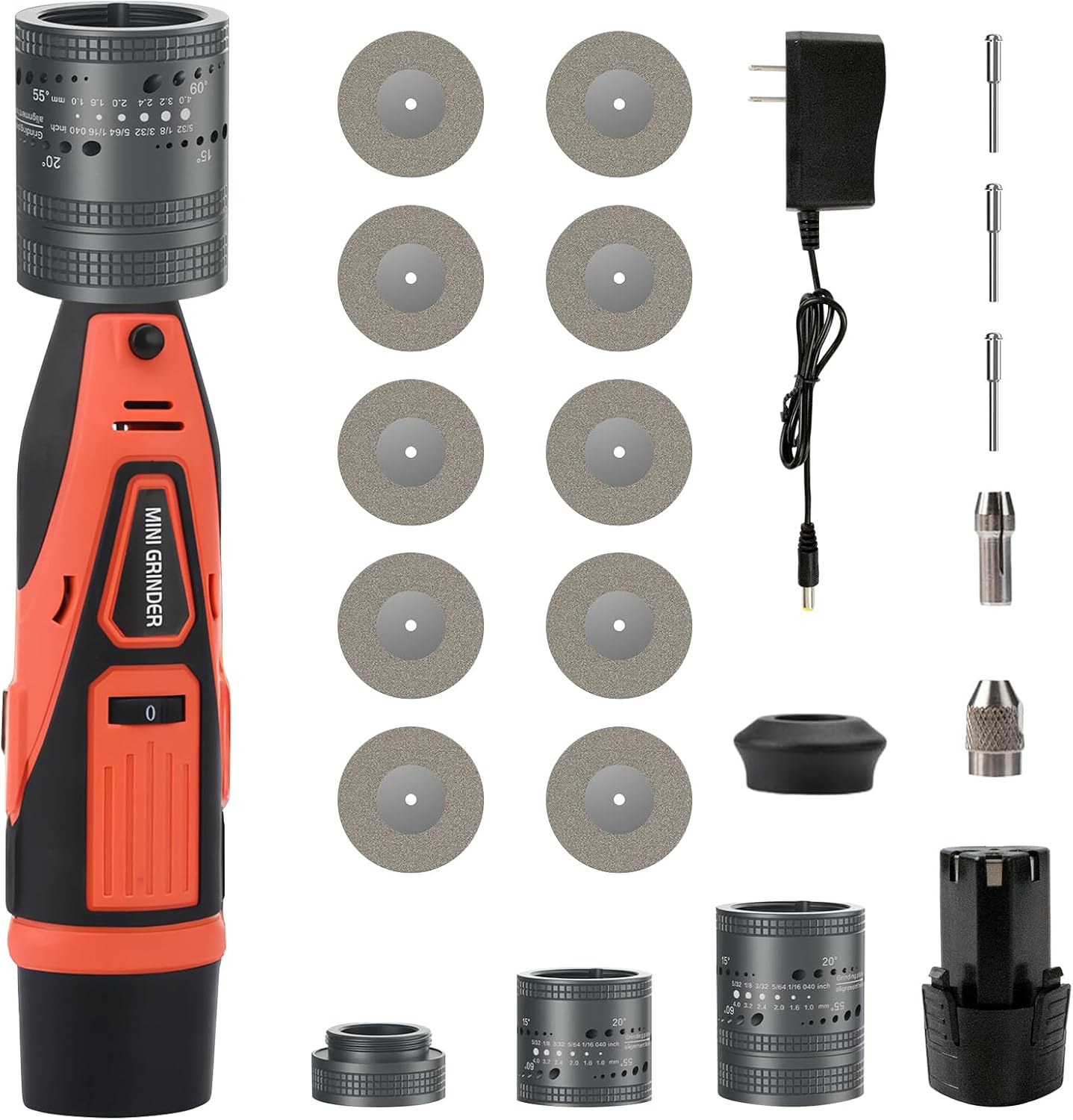 12V Tungsten Electrode Sharpener Grinder, 6 Sizes 8 Angles Head ...