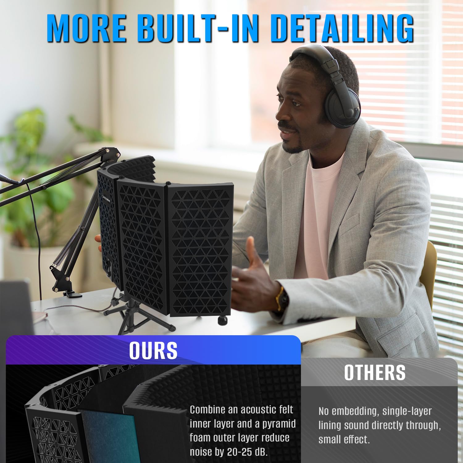 Snapklik.com : Sonicreative Black Studio Recording Microphone Isolation ...
