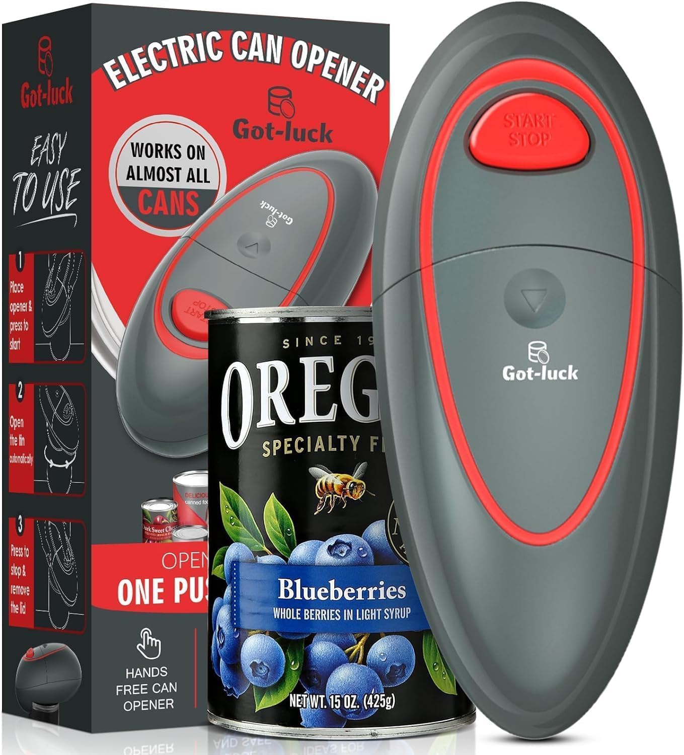 Amazon.com: QCKJ Can Opener Electric, One Touch Automatic Can Opener ...