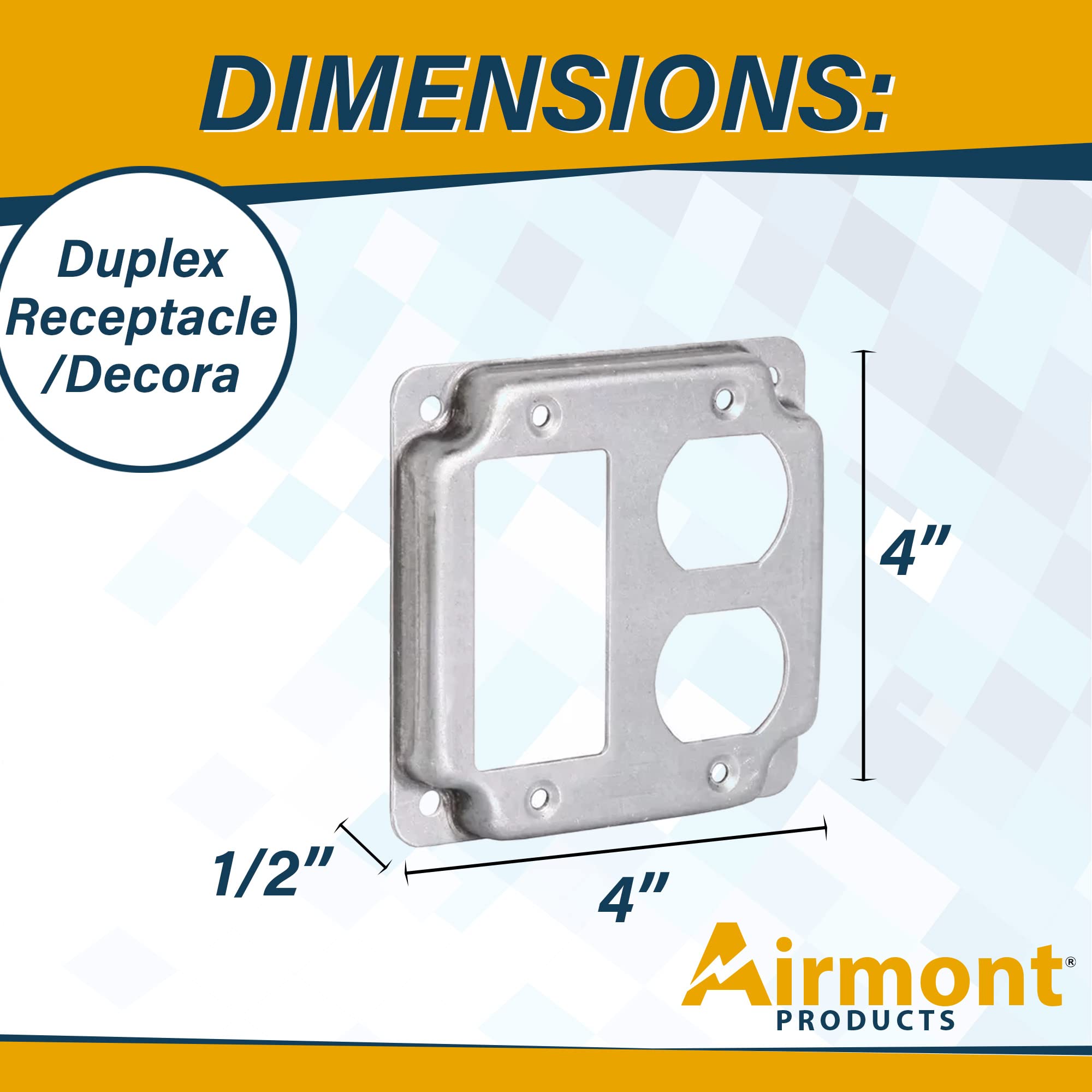 Snapklik.com : AP-12099, 4" Square Decora Switch And Duplex Receptacle ...