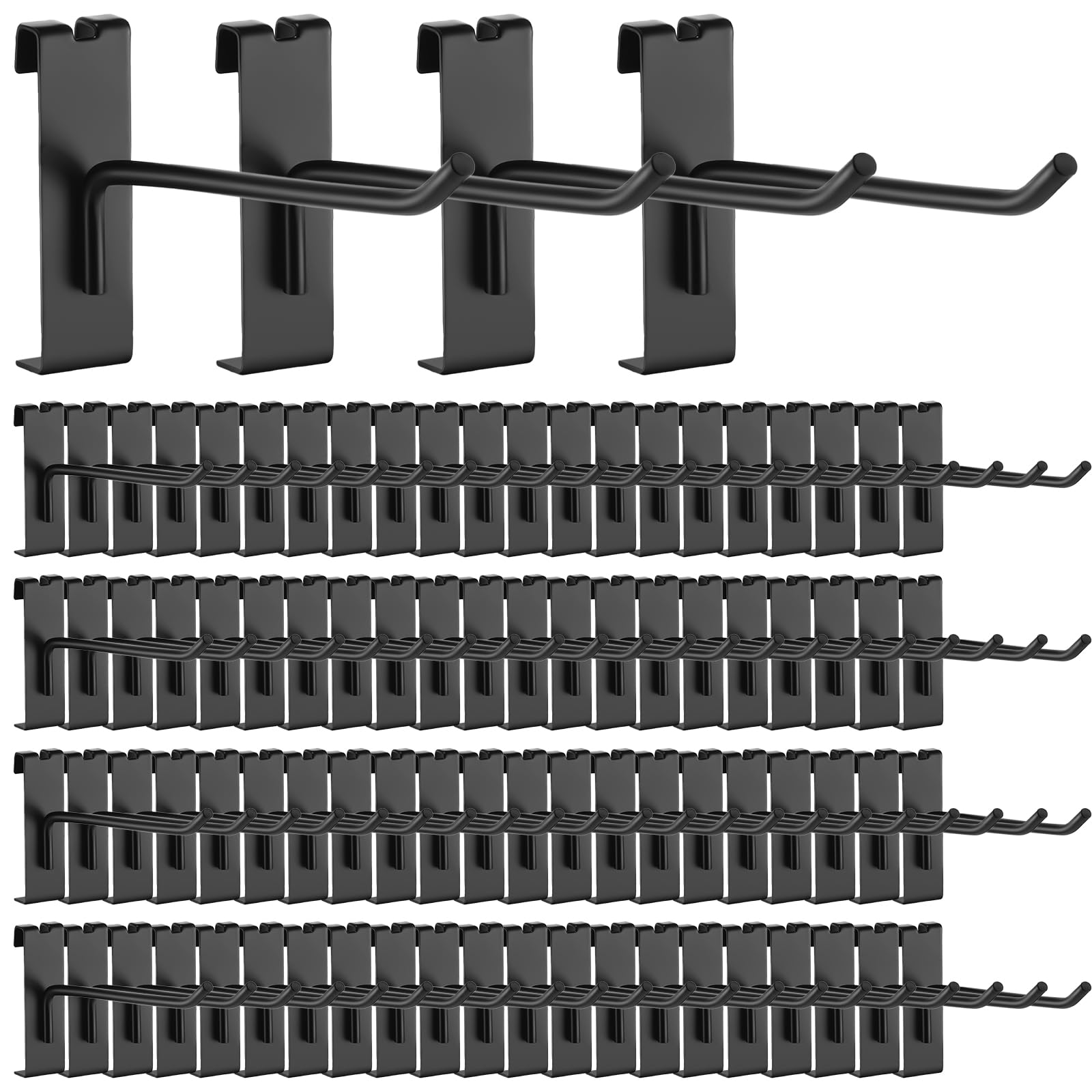 Amazon.com: Zonon 100 Pcs Gridwall Hooks Display Hooks 2/4/ 6 Inch Metal Grid Wall Hangers ...