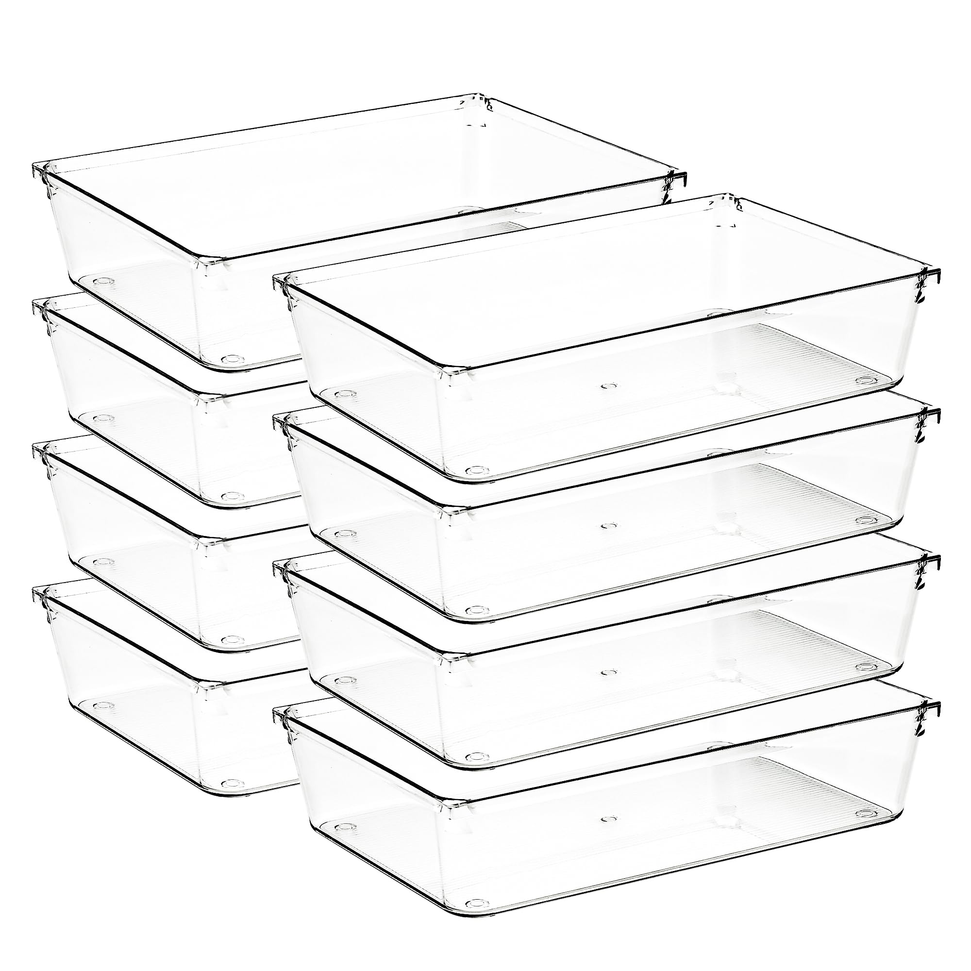 Amazon.com: Ravinte Decor 8 Pack Drawer Organizer - 6" X 9" Clear ...