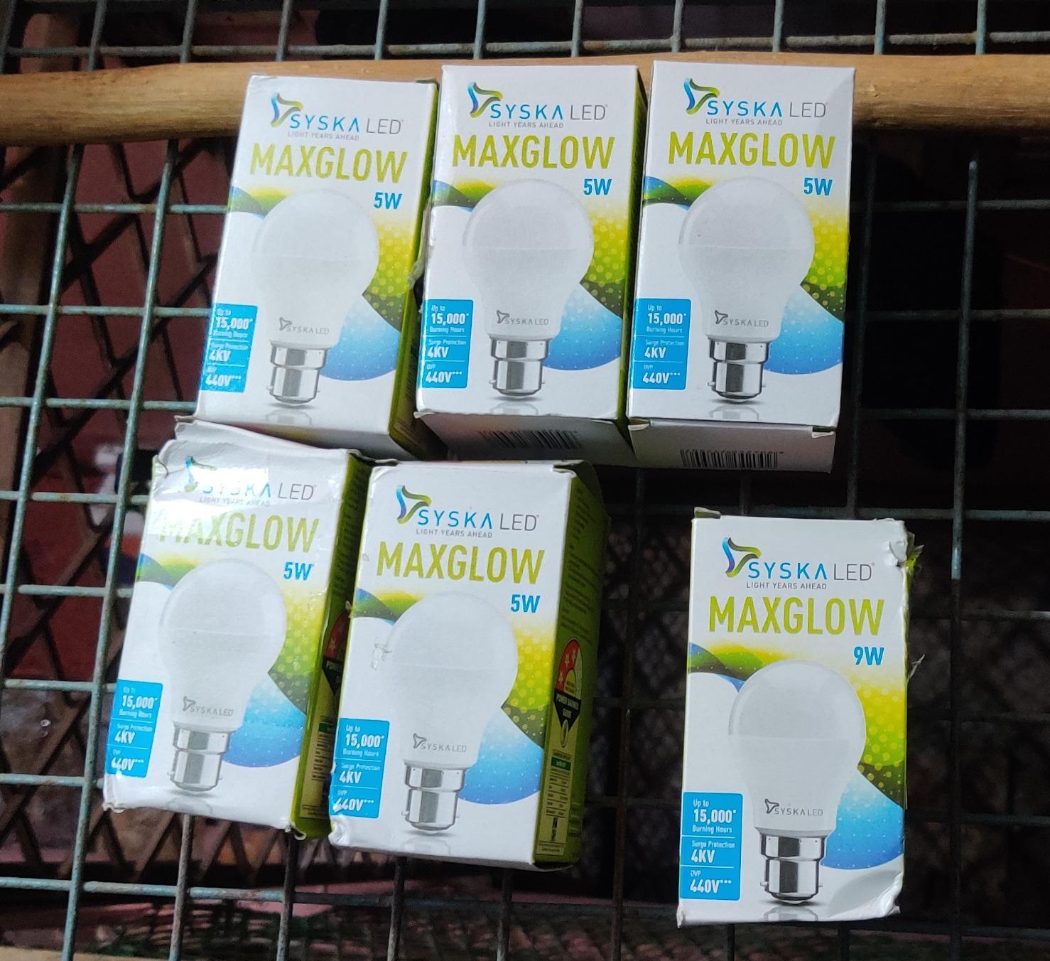 Buy SYSKA 5W B22 CFL Cool Day Light Bulb, Pack of 6 Online at Low ...