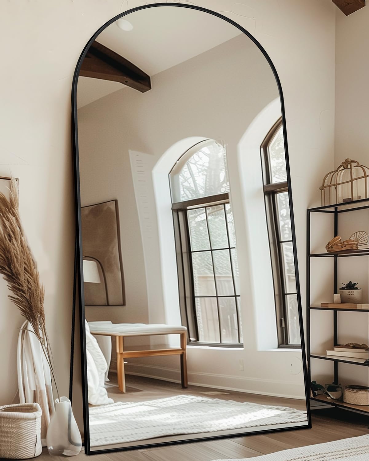 Amazon.com: Full Length Mirror with Stand, 81"x41" Arched Full Body ...