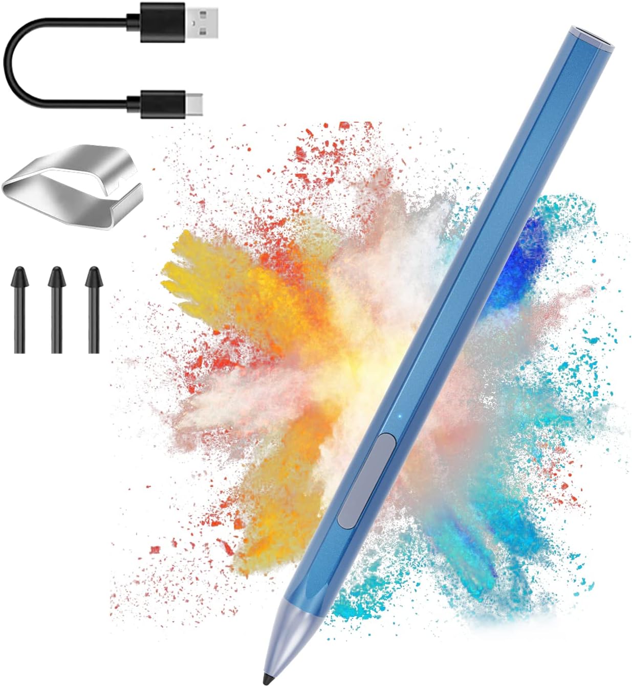 Amazon.com: Broonel Silver Fine Point Digital Active Stylus Pen ...