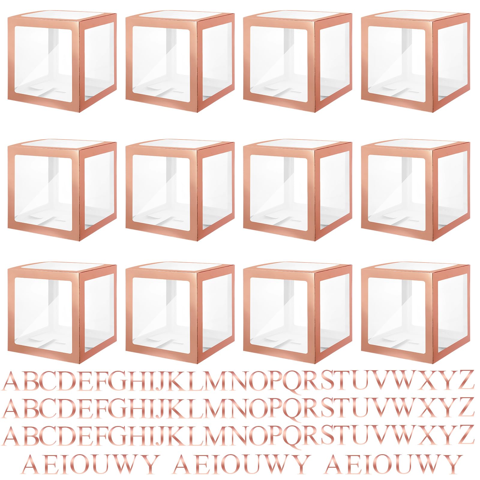 Amazon.com: Thyle 12 Pcs Transparent Balloon Boxes Clear Balloon Boxes ...