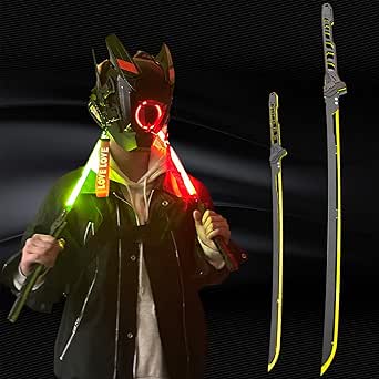 Amazon.co.jp: Cyberpunk Cosplay Weapon LED Cyber Weapon Luminous ...