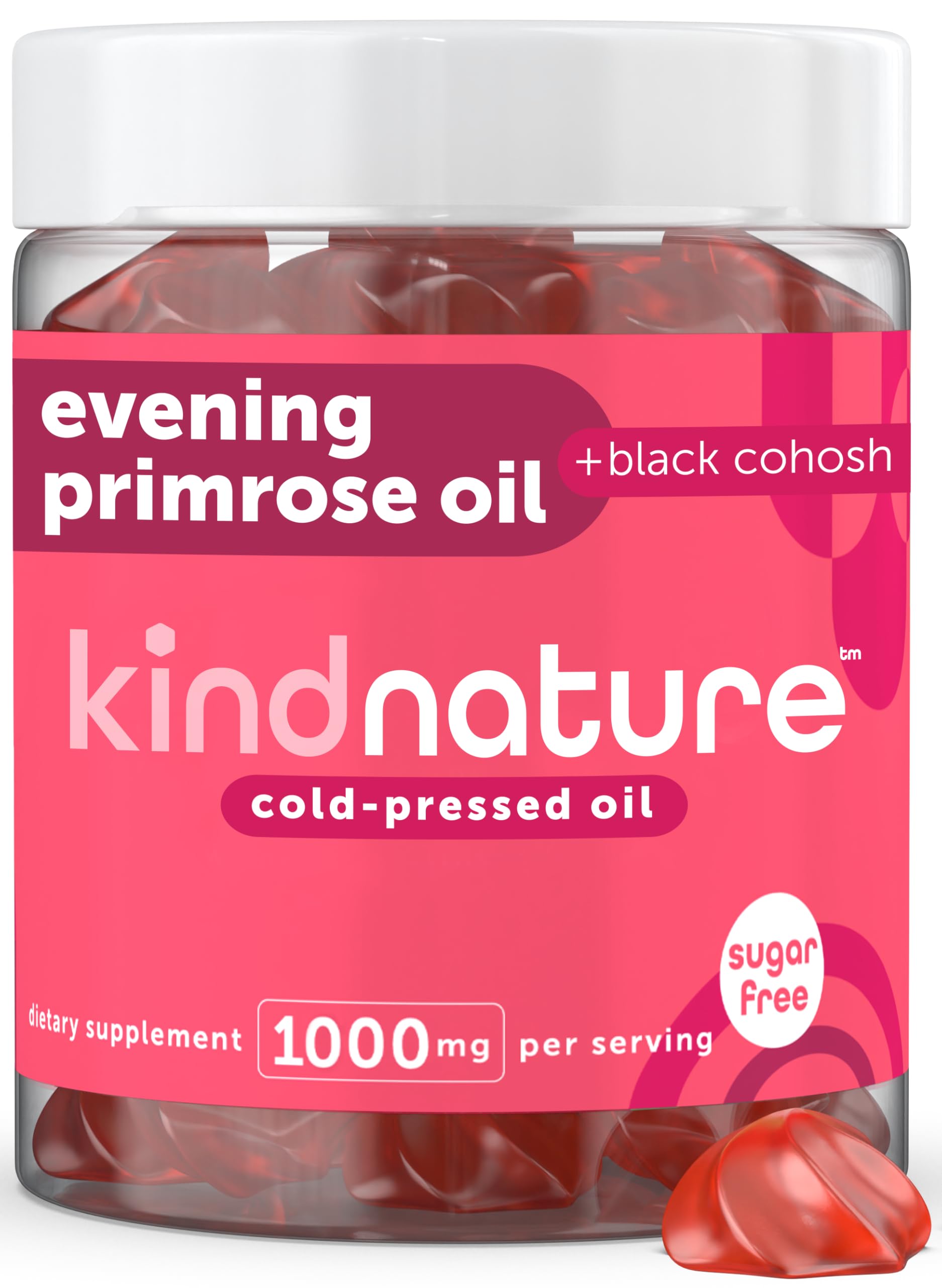 Amazon.com: Kind Nature Evening Primrose Oil Gummies - Natural PMS ...