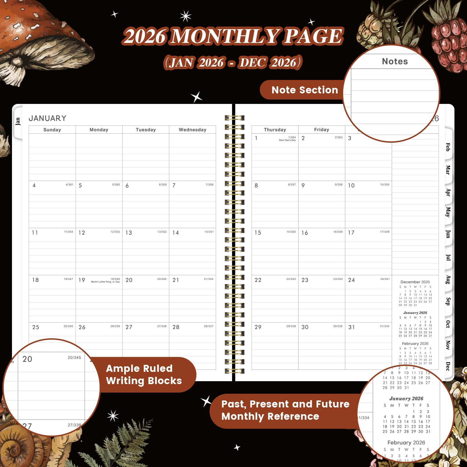 Snapklik.com : 2026 Planner - Calendar Planner 2026 8" X 10" From Jan ...