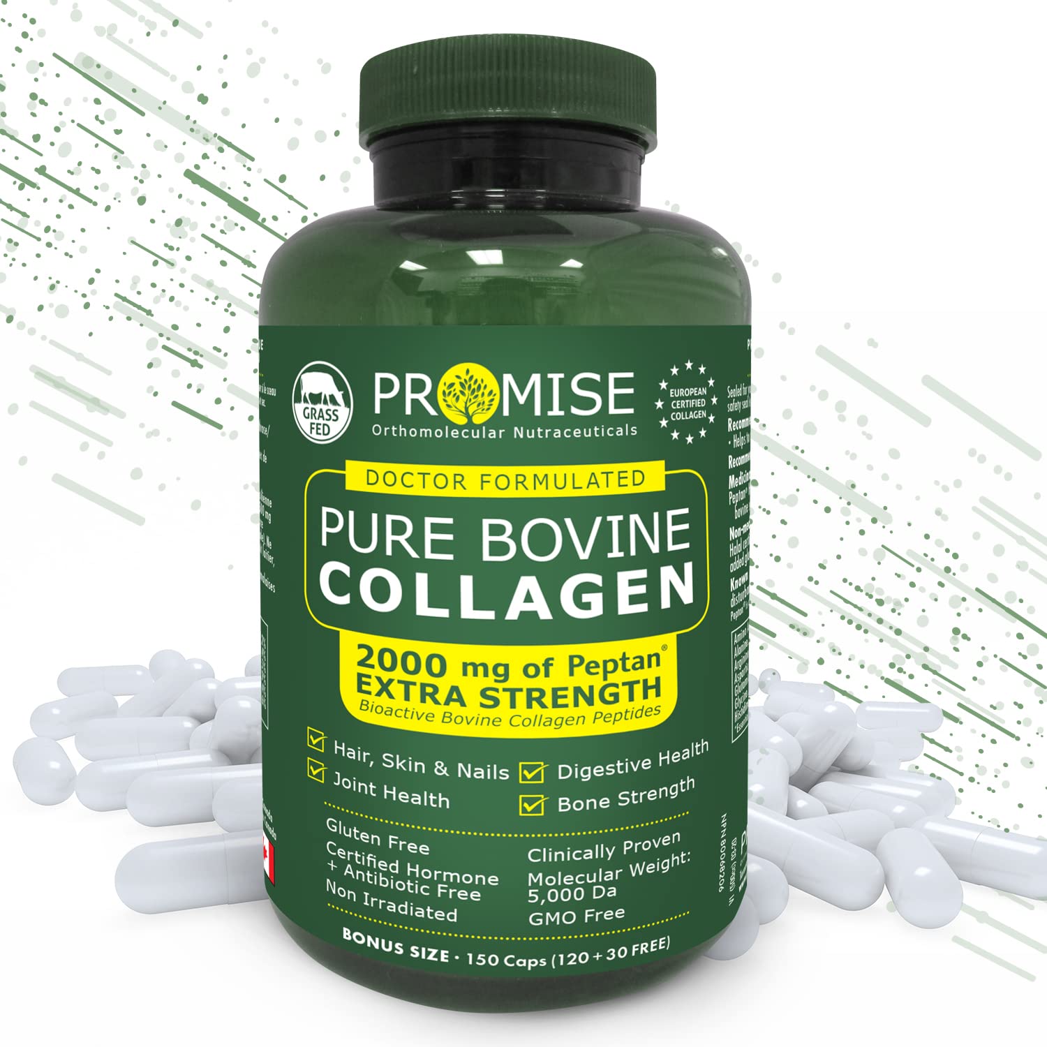 Promise Bovine Collagen Capsules 150 Count - Premium Supplement for ...