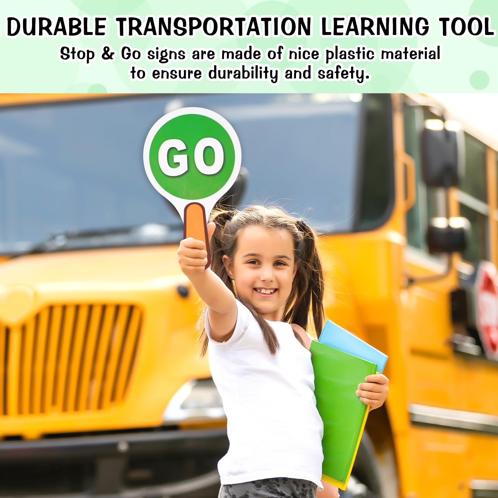 Snapklik.com : 4 Pack Stop And Go Sign,Handheld Sign Lights Double ...