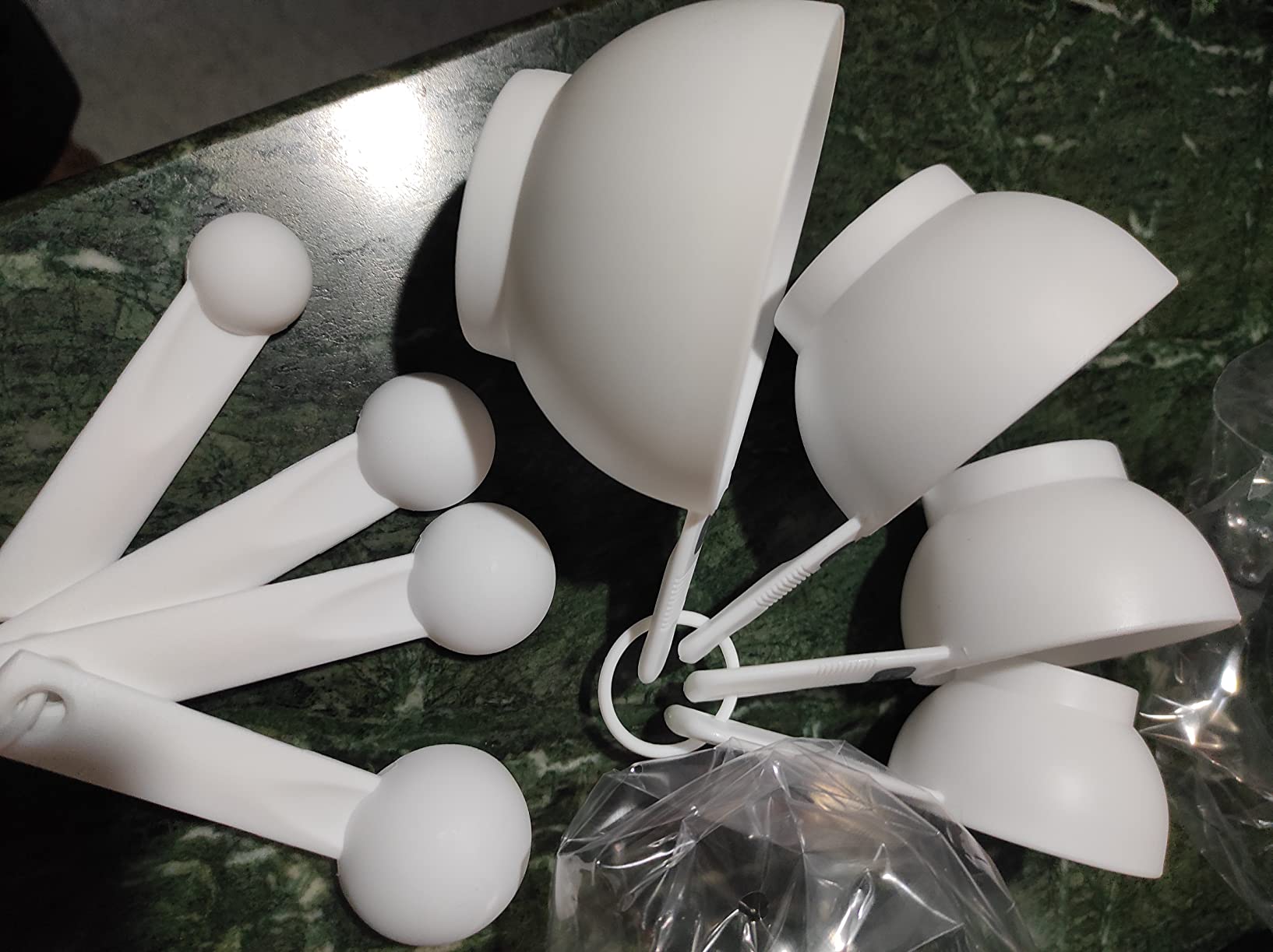 Buy Amazon Brand - Solimo Measuring Set, Set of 9, White (Plastic ...