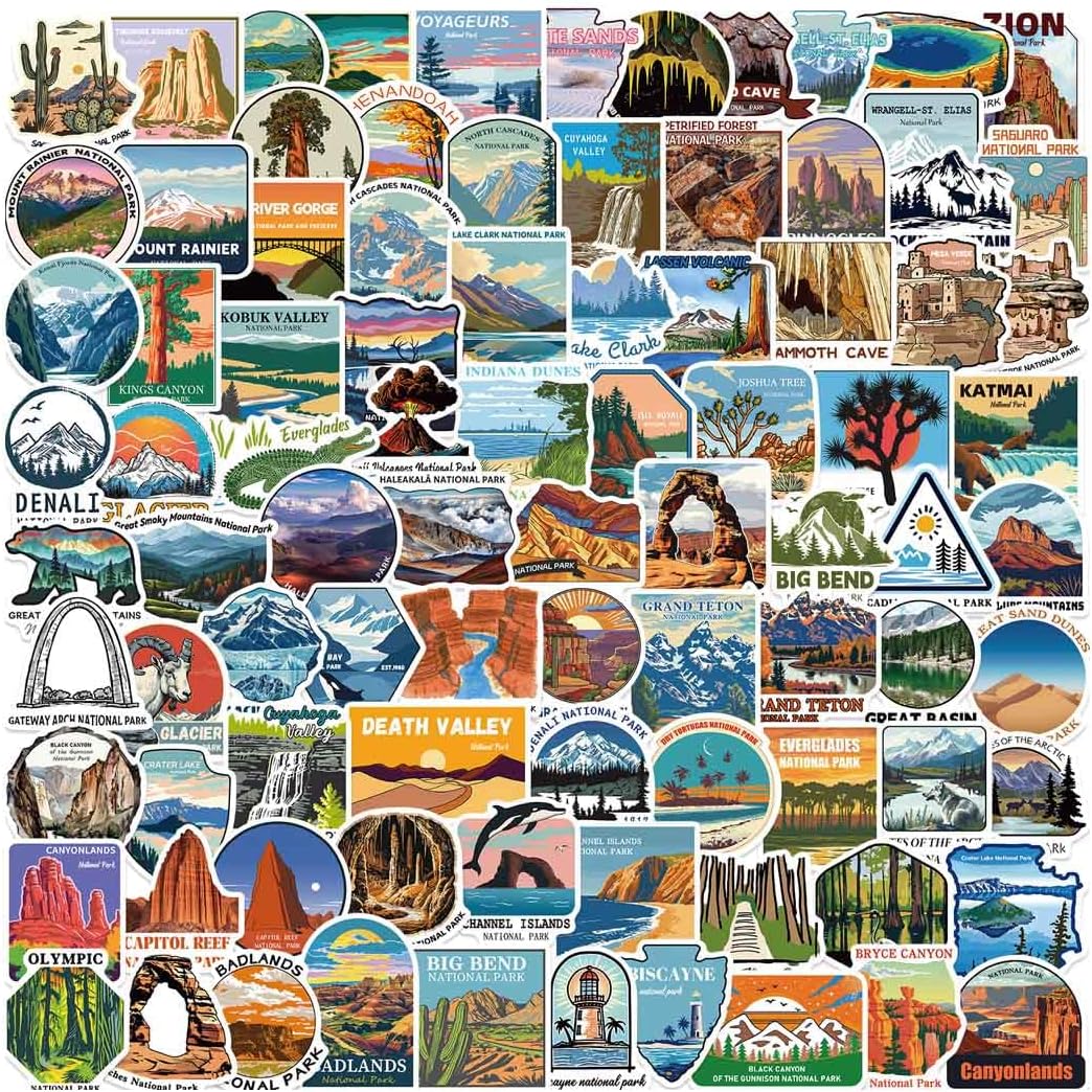 Amazon.com: National Park Sticker Pack Set (363 pcs) - All 63 Major USA ...