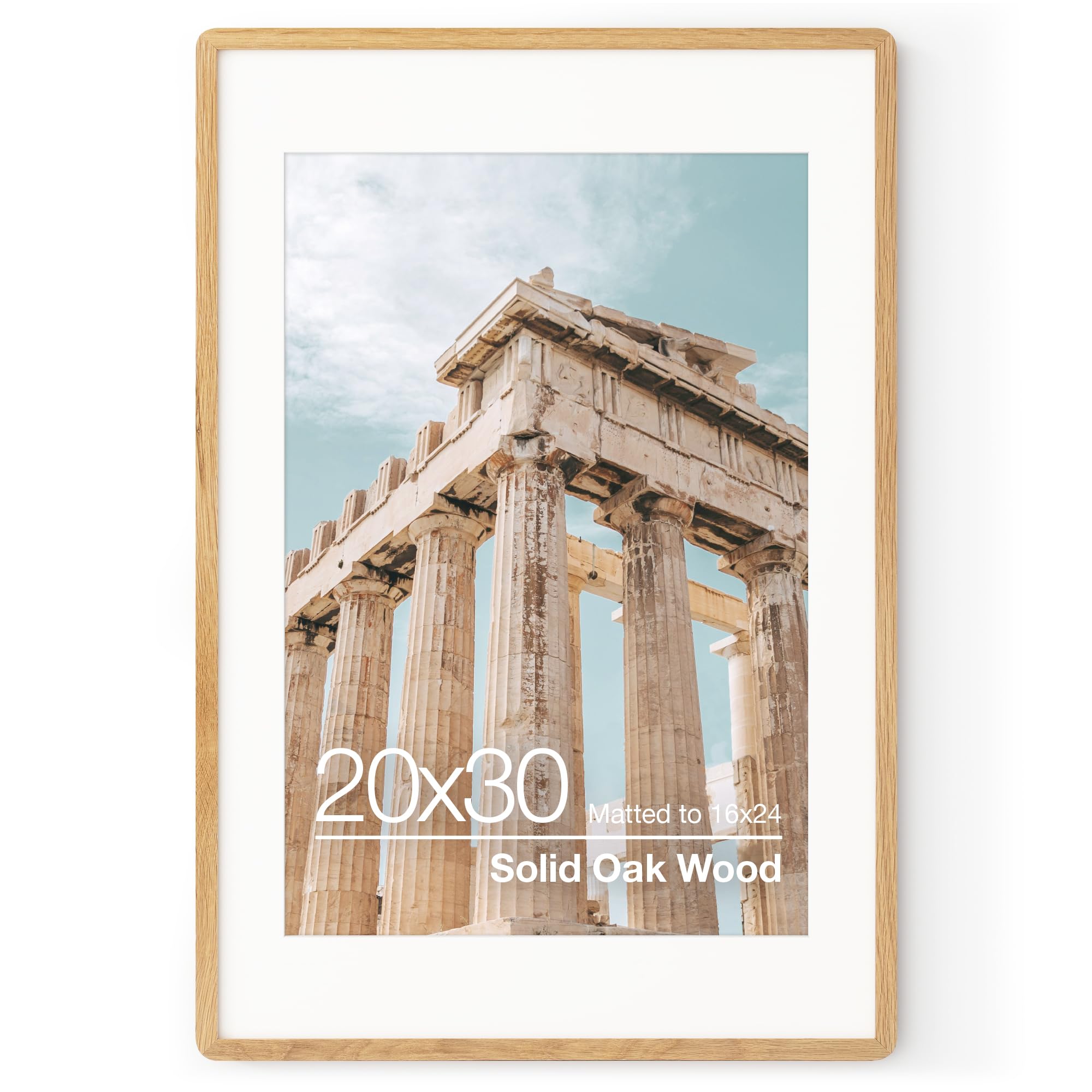 Amazon.com - FLYJOE 20x30 Poster Frame | Solid Oak Wood 30x20 Picture ...