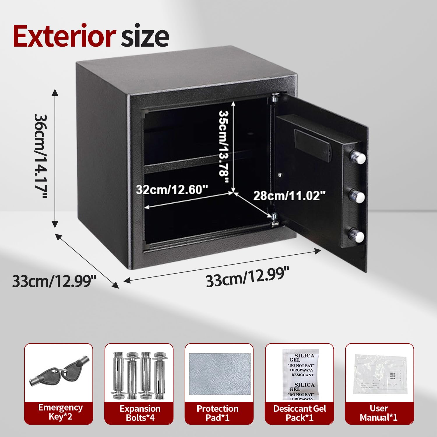 Snapklik.com : RETLLAS Home Safe Fireproof Waterproof,Fireproof Safe