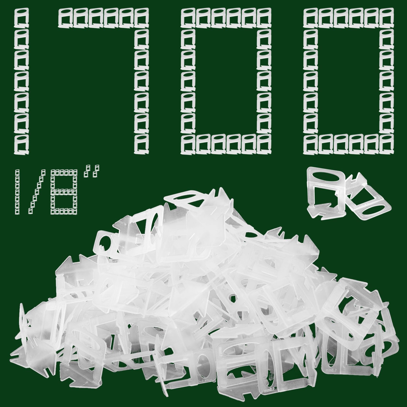 GELBEKUH 1700 PCS Tile Leveling System Spacers Tile Leveling Clips Kit ...