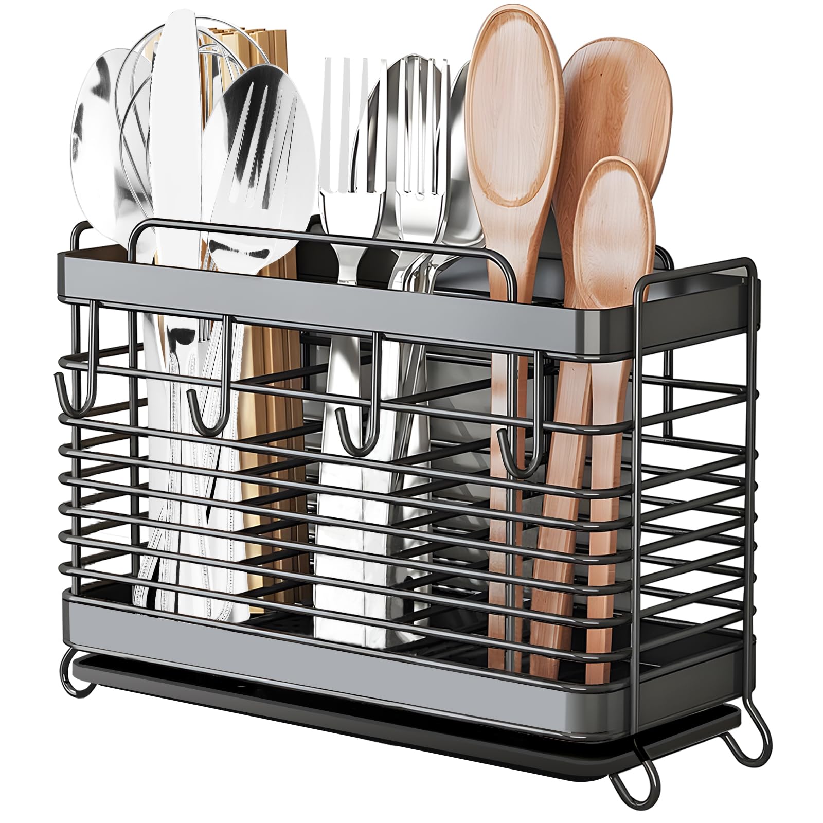 Amazon.com - IWNTWY Utensil Holder, Stainless Steel Utensil Drying Rack ...