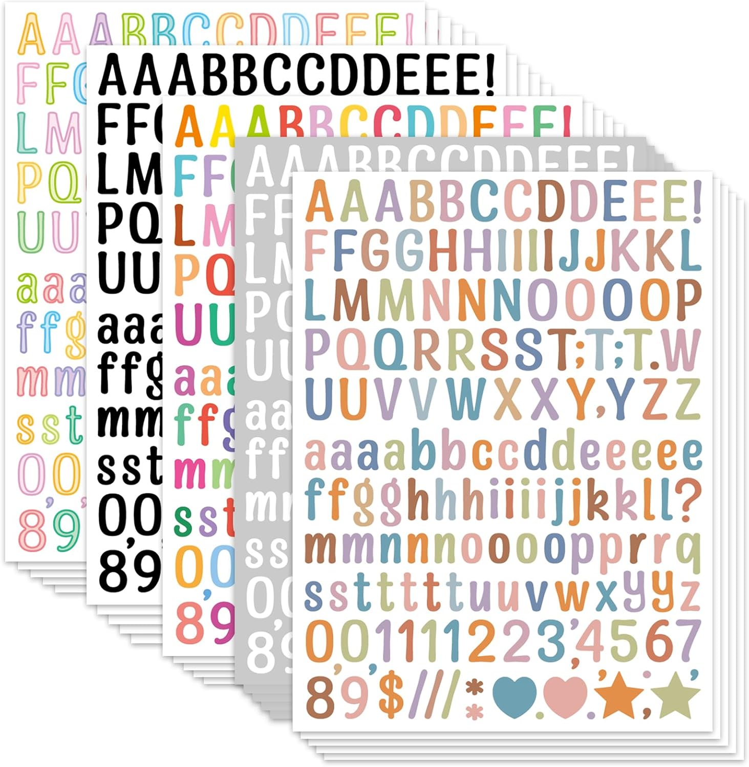 Amazon.com: 4680 Letter Stickers 30 Sheets Alphabet Stickers 0.5in ...