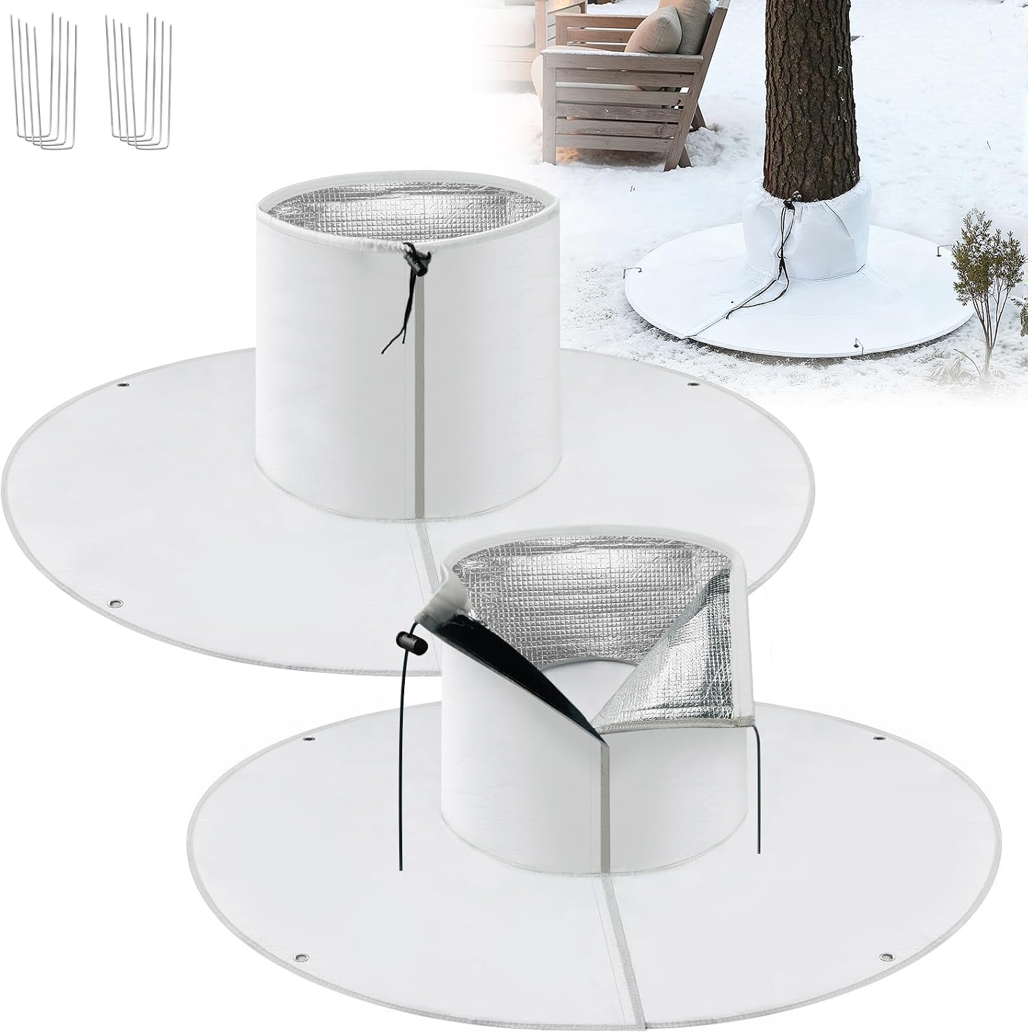 Amazon.com : Tree Root Protector for Winter, 2 Pack Silver Thermal Root ...