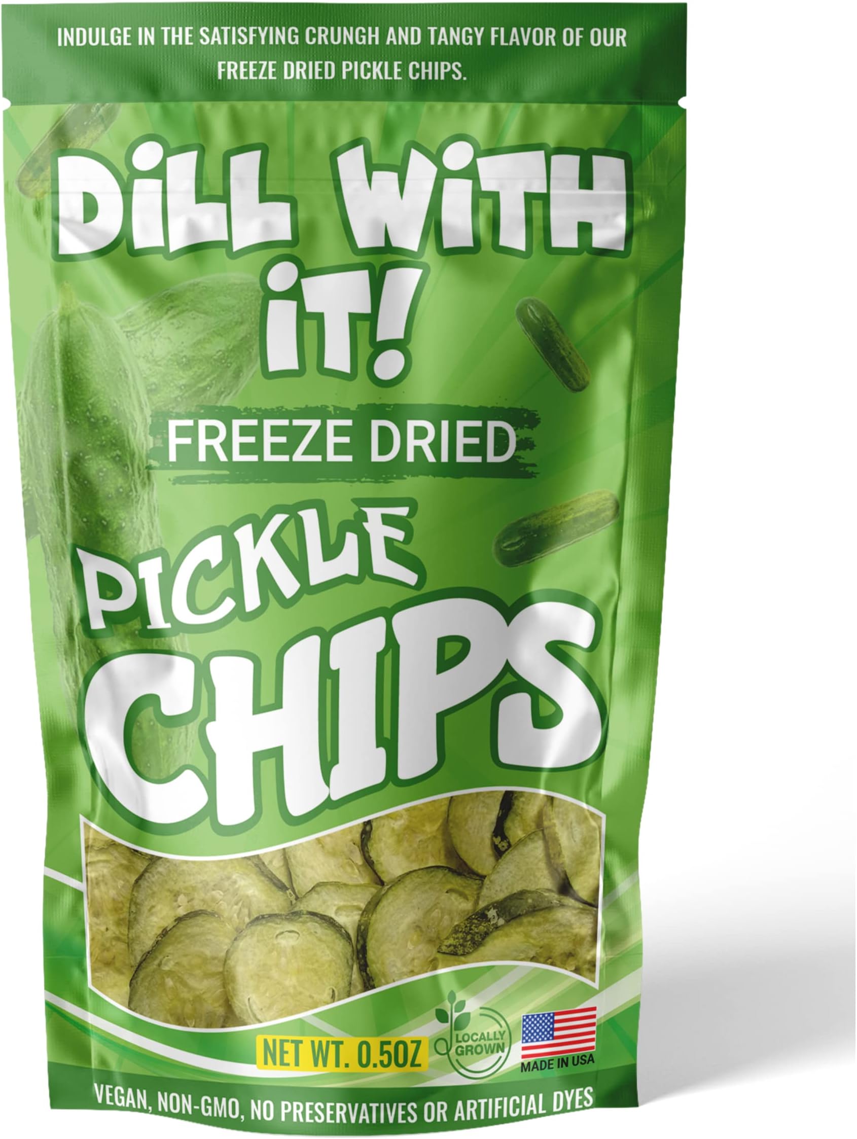 Amazon.com: Dill With It! Garlic Dill Freeze Dried Pickle Chips - Keto ...