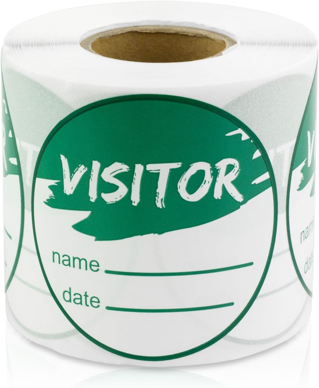 Amazon.com : Visitor 2" Round Name / Date Name Tag Badge Identification ...