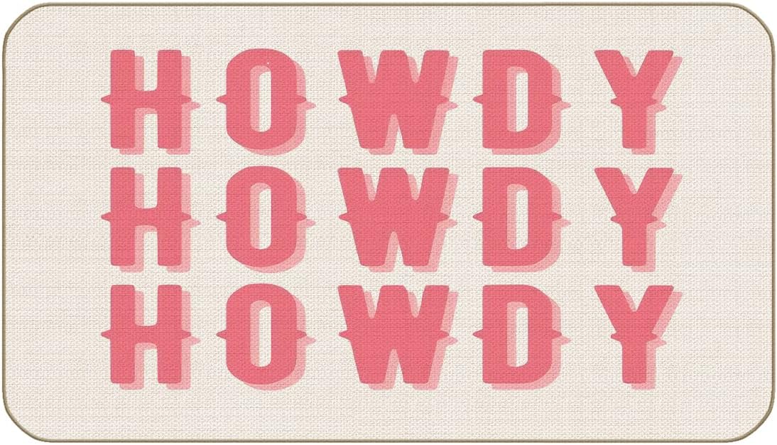 Amazon.com: BXFAHZJ Pink Howdy Western Country Retro Preppy Door Mat ...