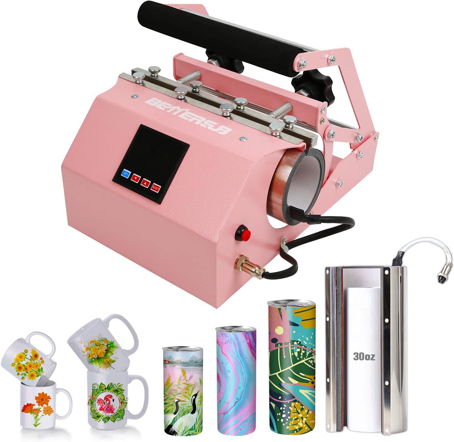 Amazon.com: BetterSub Mug Cup Press Heating Transfer Tumbler Attachment ...