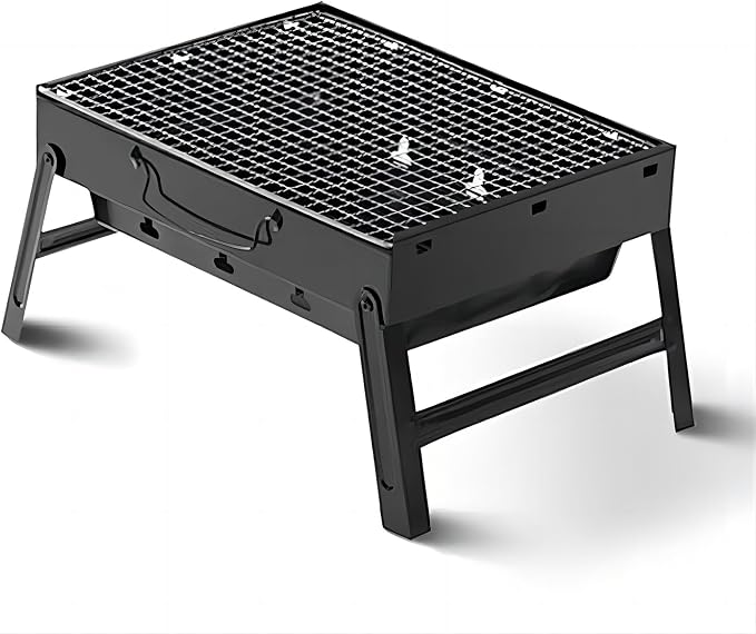 Large 17" Portable Folding Barbecue Grill Charcoal Lightweight Barbecue ...