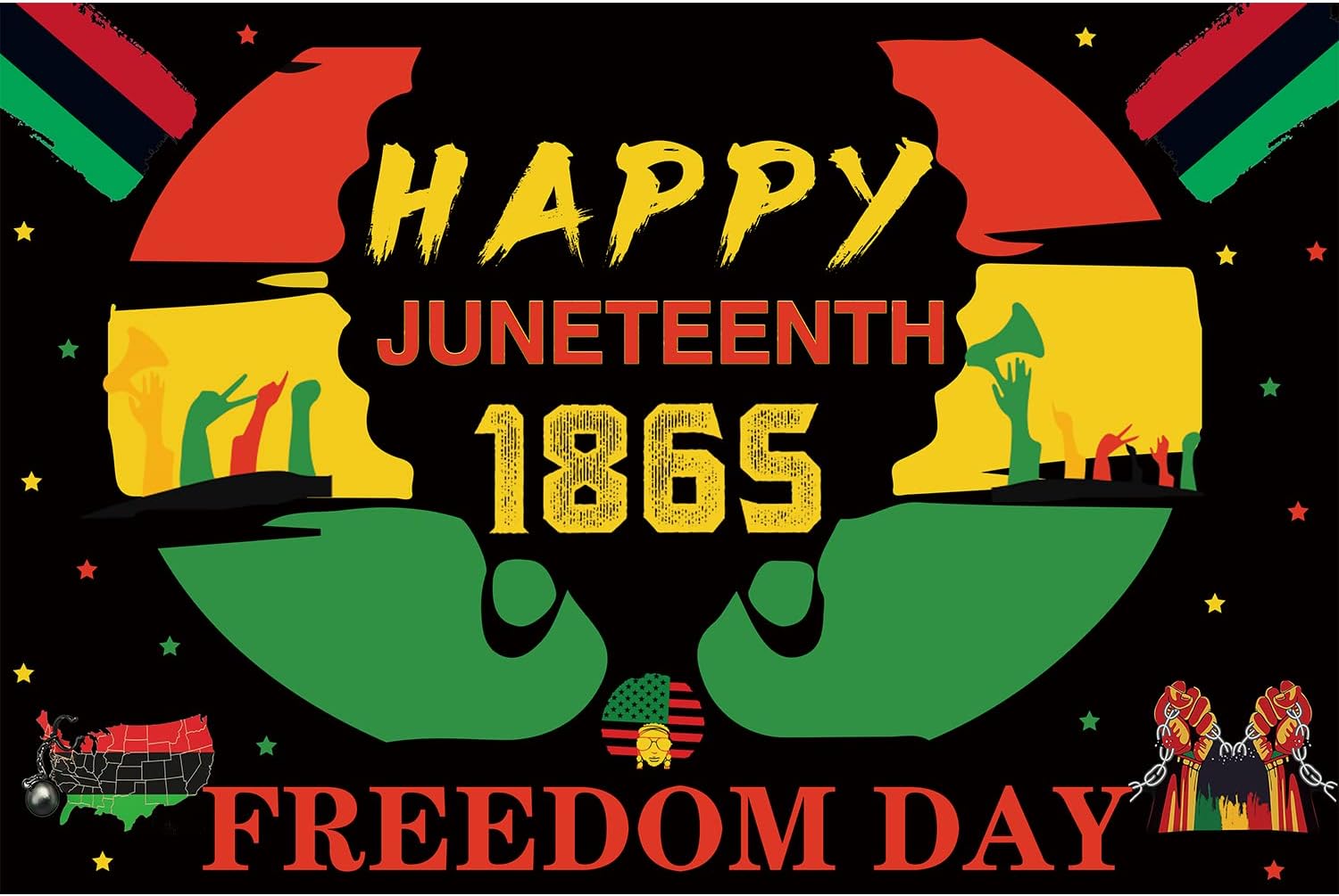 Amazon.com : Large 7x5ft Juneteenth Backdrop, Juneteenth Decorations ...