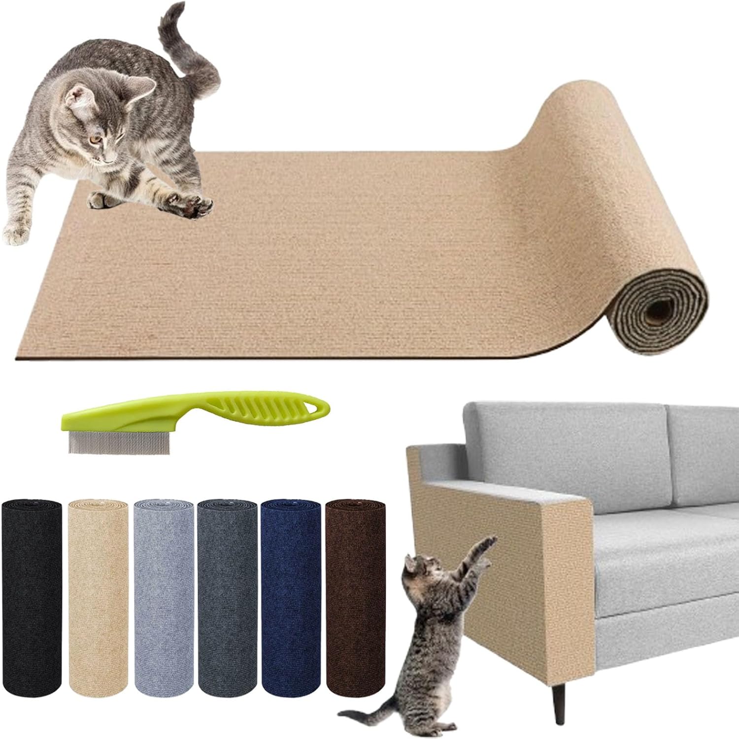 Amazon.com : Pawmingle Cat Scratching Carpet, Pawmingle 1, Sticky ...