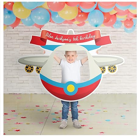 Amazon.com: Airplane Photo Booth Props with Stick, Plane Selfie Props ...