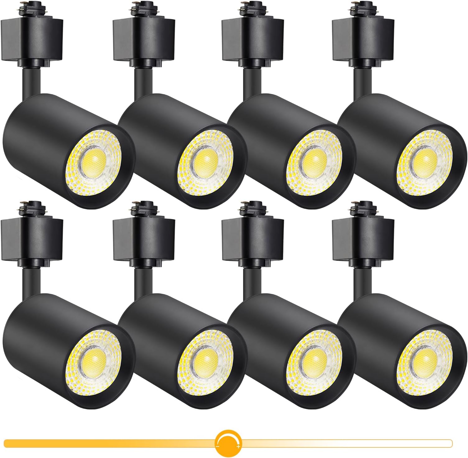 VANoopee 3-Color 10W Zoomable 6-Light LED Track Lighting Kit with 6.6FT ...