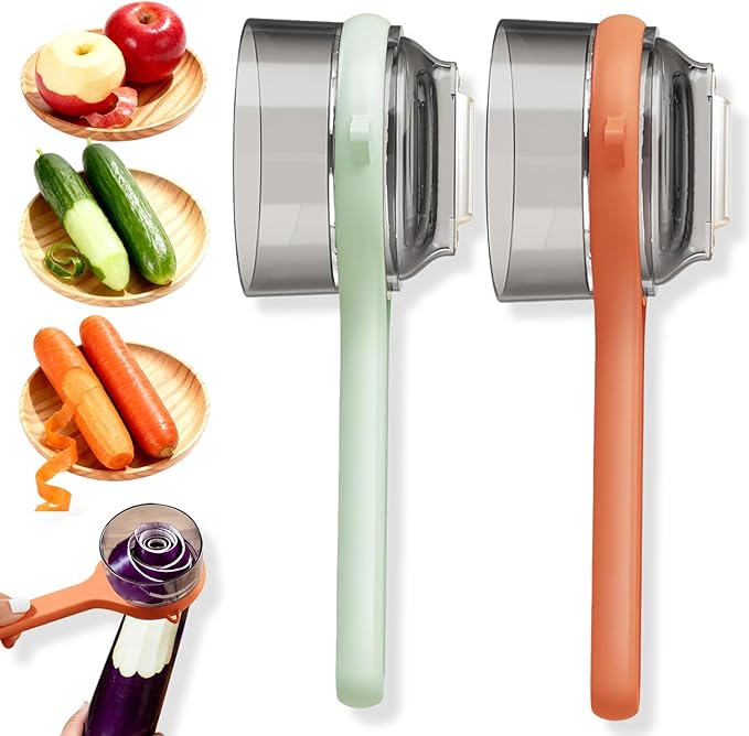 Amazon.com: NTFWG 2 Pcs Vegetable Peeler With Container, Fruit Peeler ...