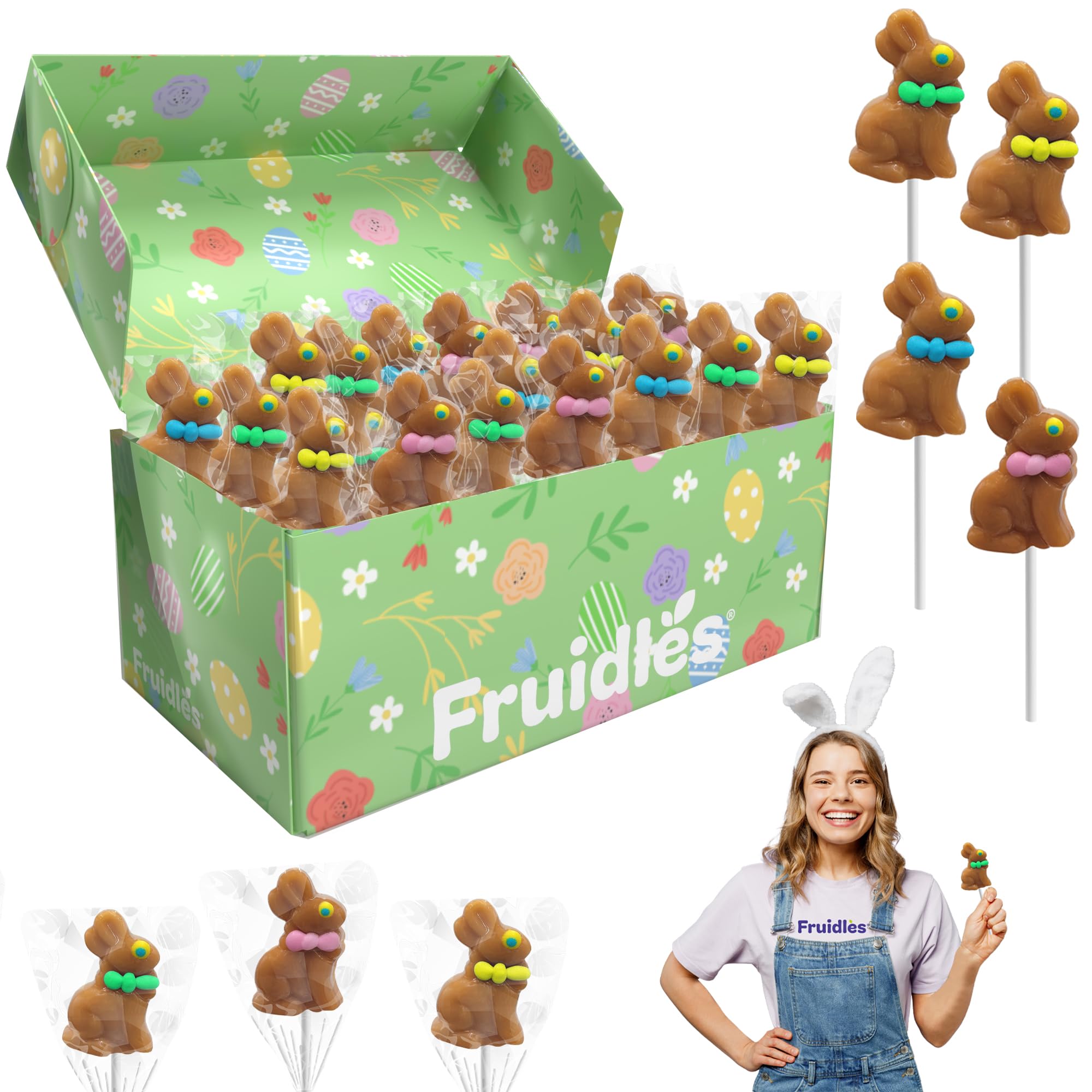 Snapklik.com : Fruidles Easter Bunny Lollipops Suckers, Colorful Easter ...